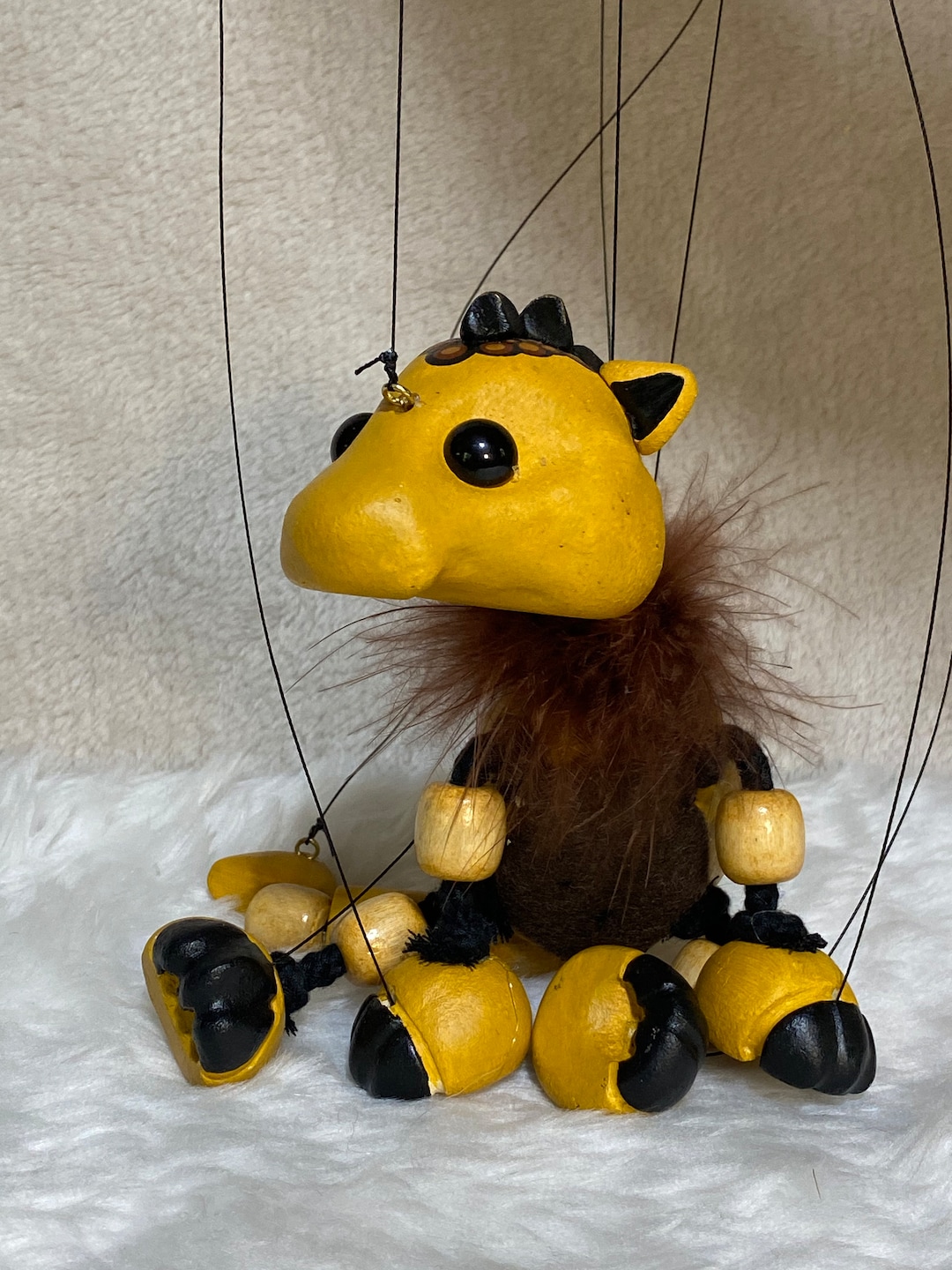 Ochre Baby Luck Dragon (glückdrache) - Marionette Puppet - Etsy