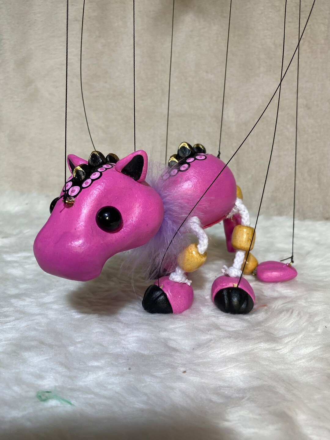 Pink Baby Luck Dragon (glückdrache) Marionette Puppet - Etsy