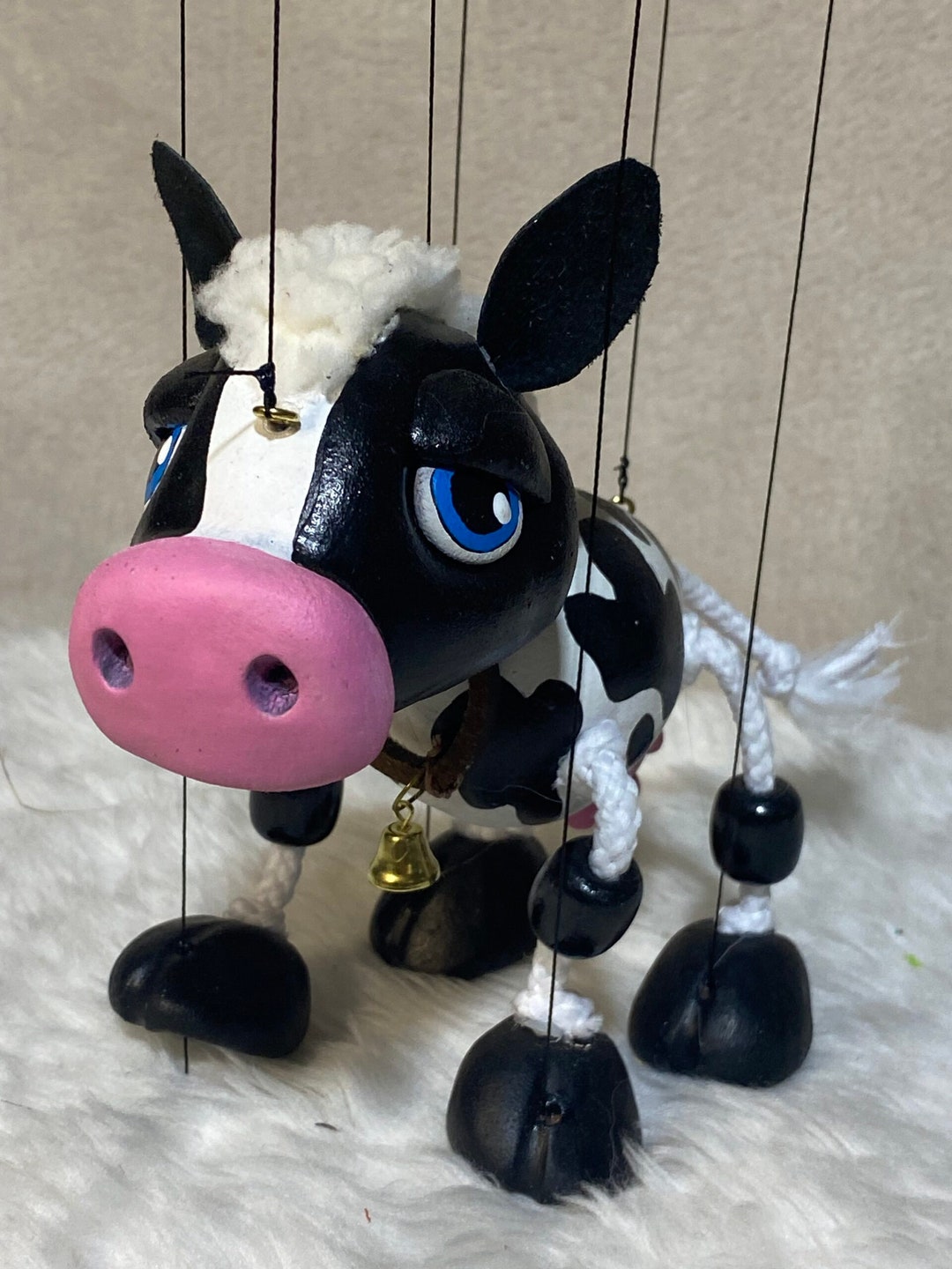 Daisy the Dairy Cow Marionette Puppet - Etsy