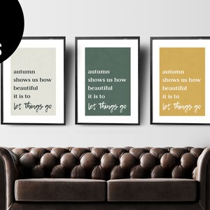 Fall Printable Wall Art | Three Color Options | Autumn Shows Us How ...