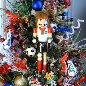 XL Sport Decorated Lighted Christmas Tree,large Basketball Tree ...