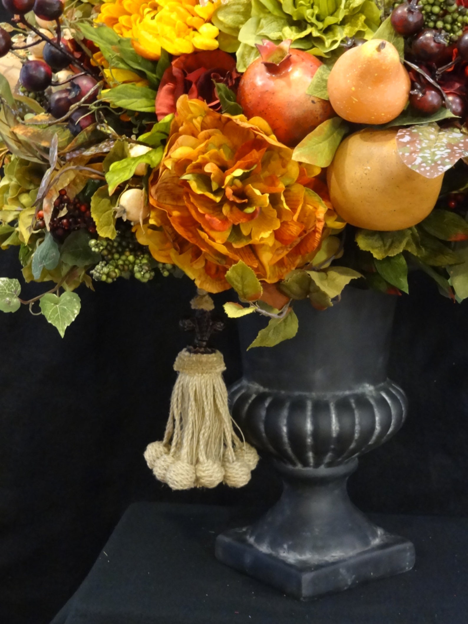 Large Tuscan Floral Arrangement,tuscany Table Centerpiece,luxury Faux ...