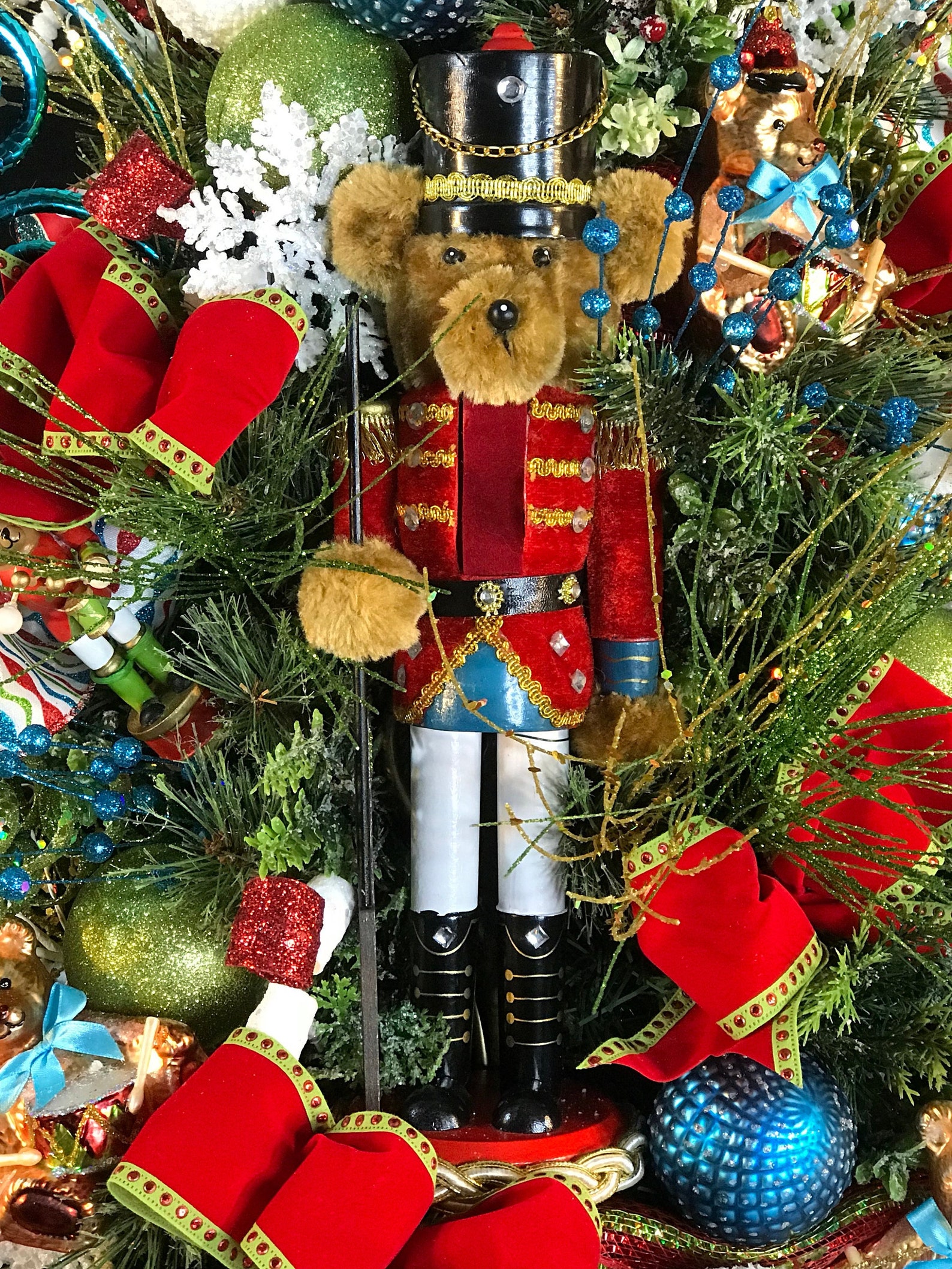 Lighted Teddy Bear Nutcracker Tabletop Treeteddy Bear - Etsy Canada