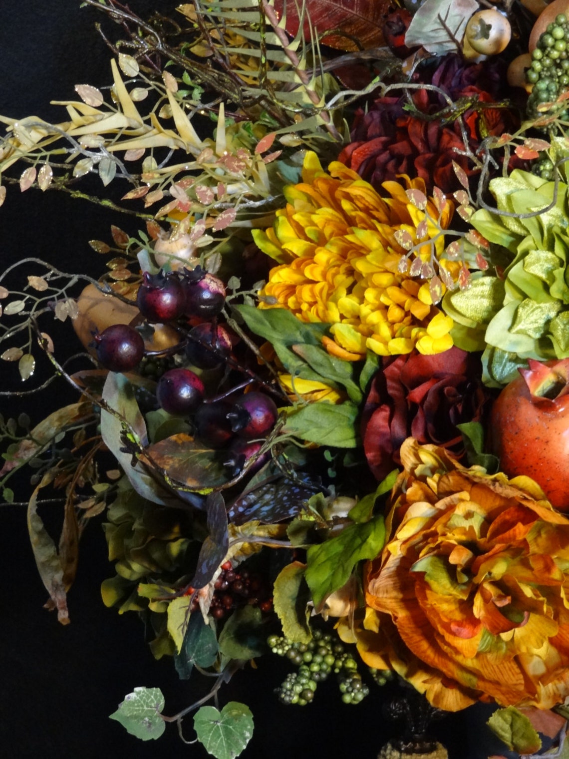 Large Tuscan Floral Arrangement,tuscany Table Centerpiece,luxury Faux ...