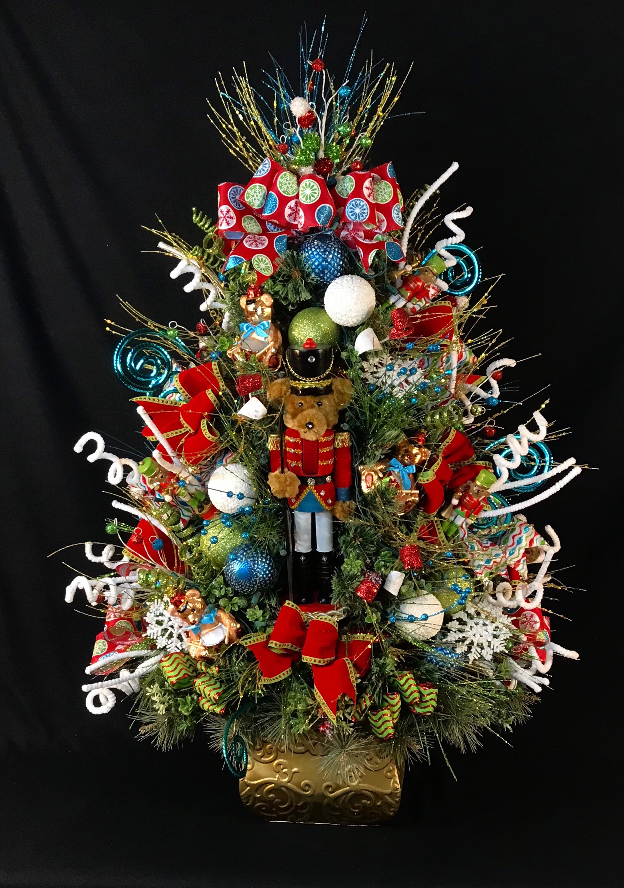 Lighted Teddy Bear Nutcracker Tabletop Treeteddy Bear - Etsy Canada