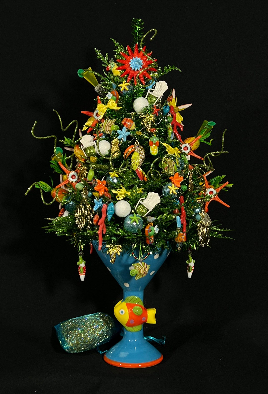 Small Lighted Beach Tree,beach Decor,beach Christmas Tree,beach ...