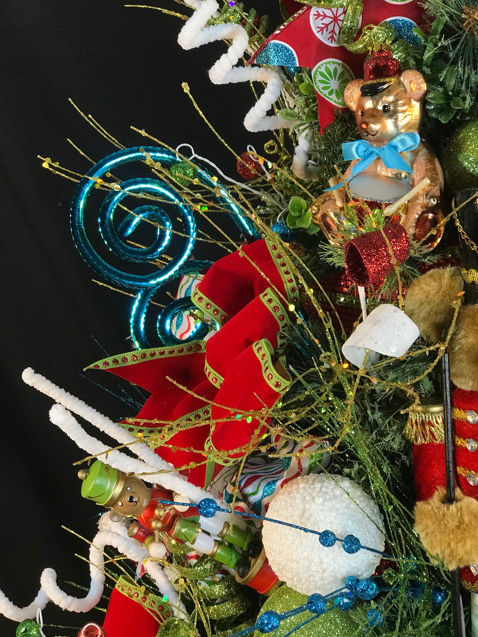 Lighted Teddy Bear Nutcracker Christmas Table Top Treeteddy | Etsy