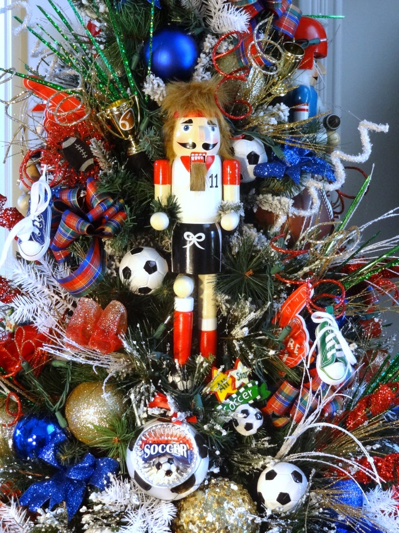 SOLD,XL Sport Decorated Lighted Christmas Tree,large Basketball Tree ...