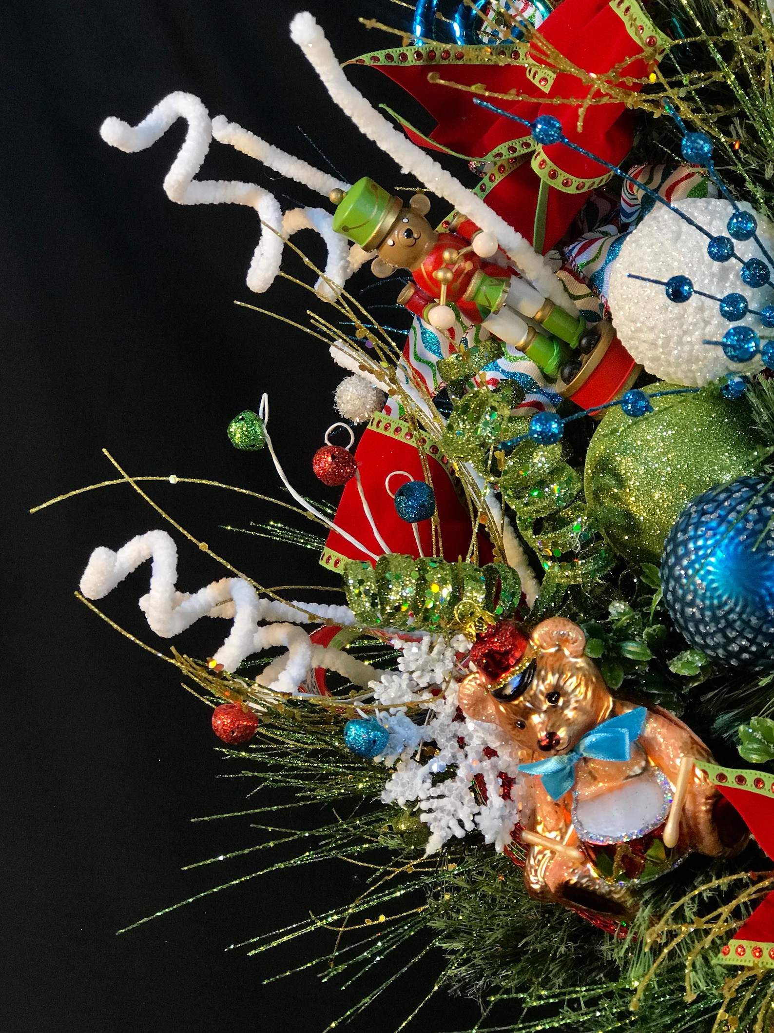 Lighted Teddy Bear Nutcracker Christmas Table Top Treeteddy | Etsy