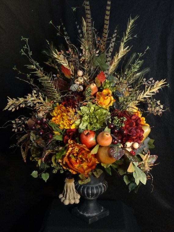 Large Tuscan Floral Arrangementtuscany Table - Etsy