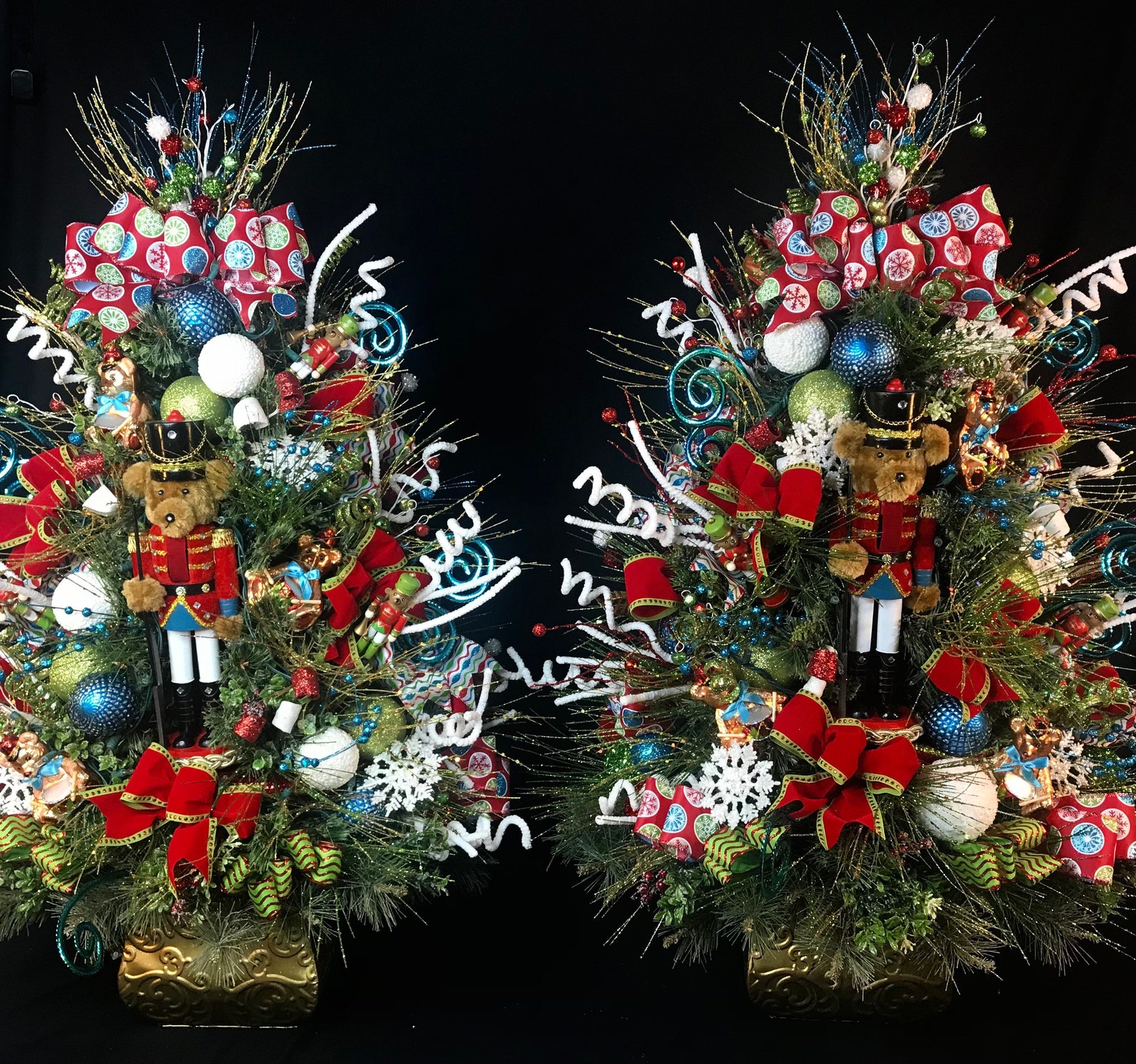 Lighted Teddy Bear Nutcracker Tabletop Treeteddy Bear - Etsy Canada