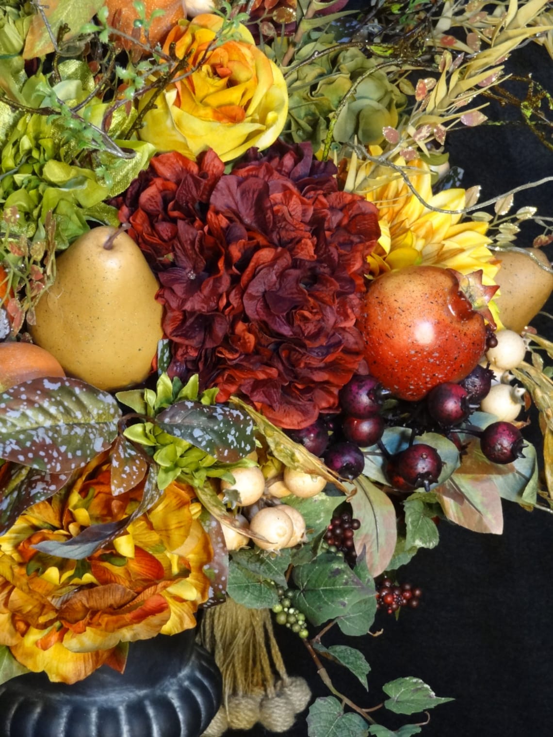 Large Tuscan Floral Arrangement,tuscany Table Centerpiece,luxury Faux ...