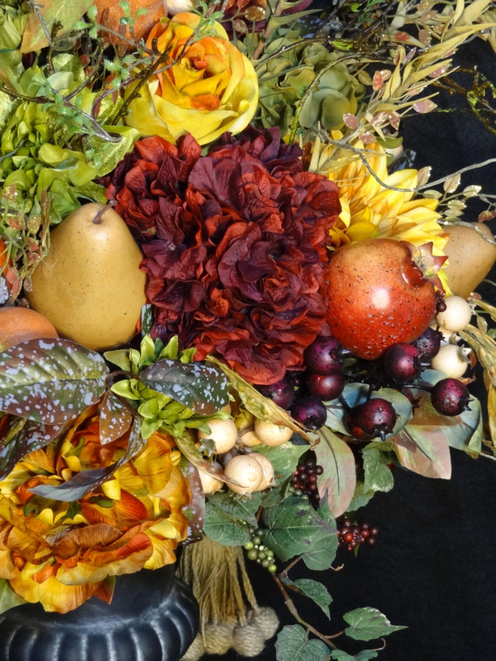 Large Tuscan Floral Arrangement,tuscany Table Centerpiece,luxury Faux ...