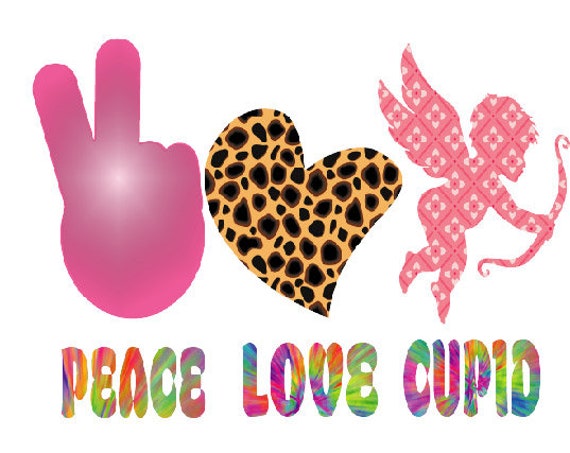 Love Valentine Peace Cupid Png Sublimation - Etsy