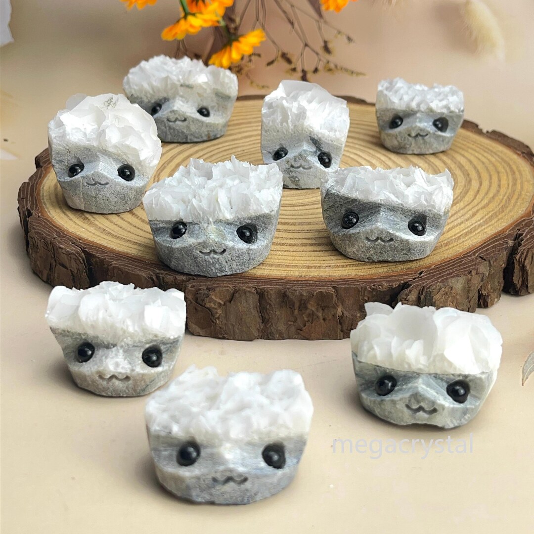 Natural Rose Calcite Crystal Buddies Hedgehogs Healing Crystal Carving ...