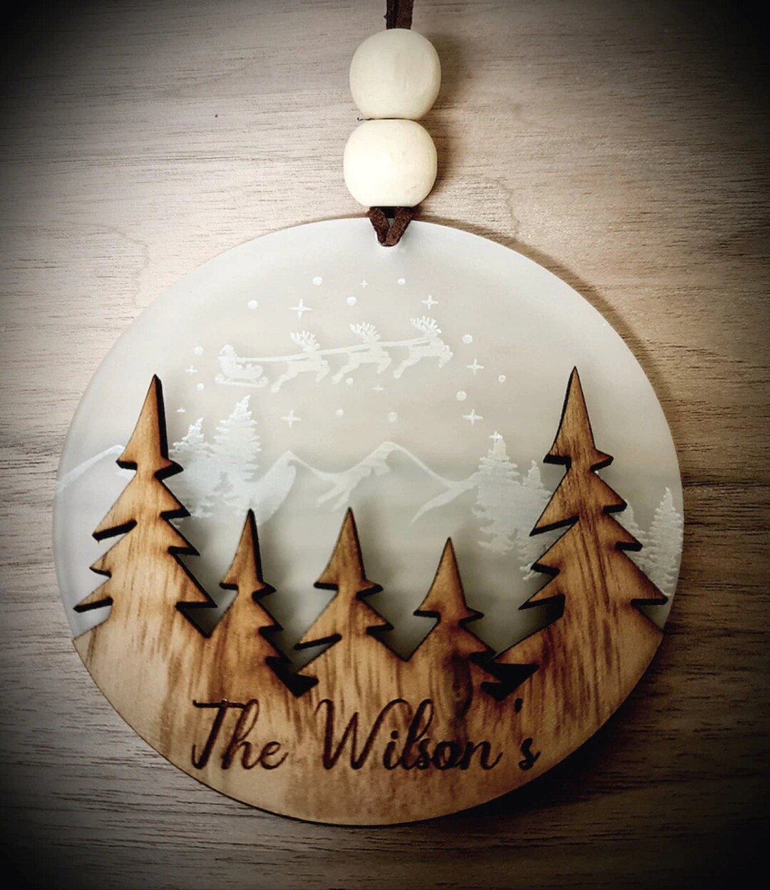 Personalized 3D Christmas Winter Scene Ornament - Etsy
