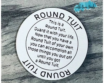 Round Tuit Token - Etsy