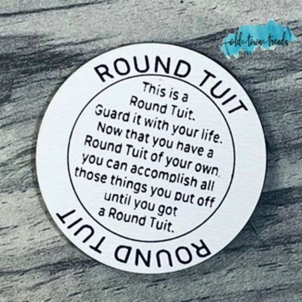 Round Tuit - Etsy