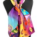 Hand Painted Silk Scarf Frey Wille / Abstract Scarf /natural Silk Satin ...