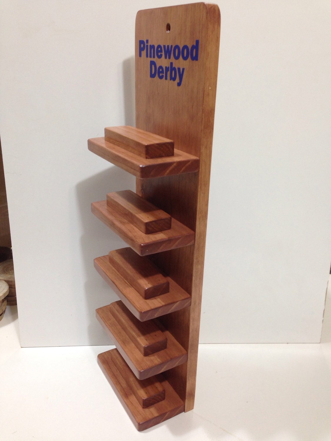 Five Shelf Display Pinewood Derby Car Cubscout Cherry - Etsy