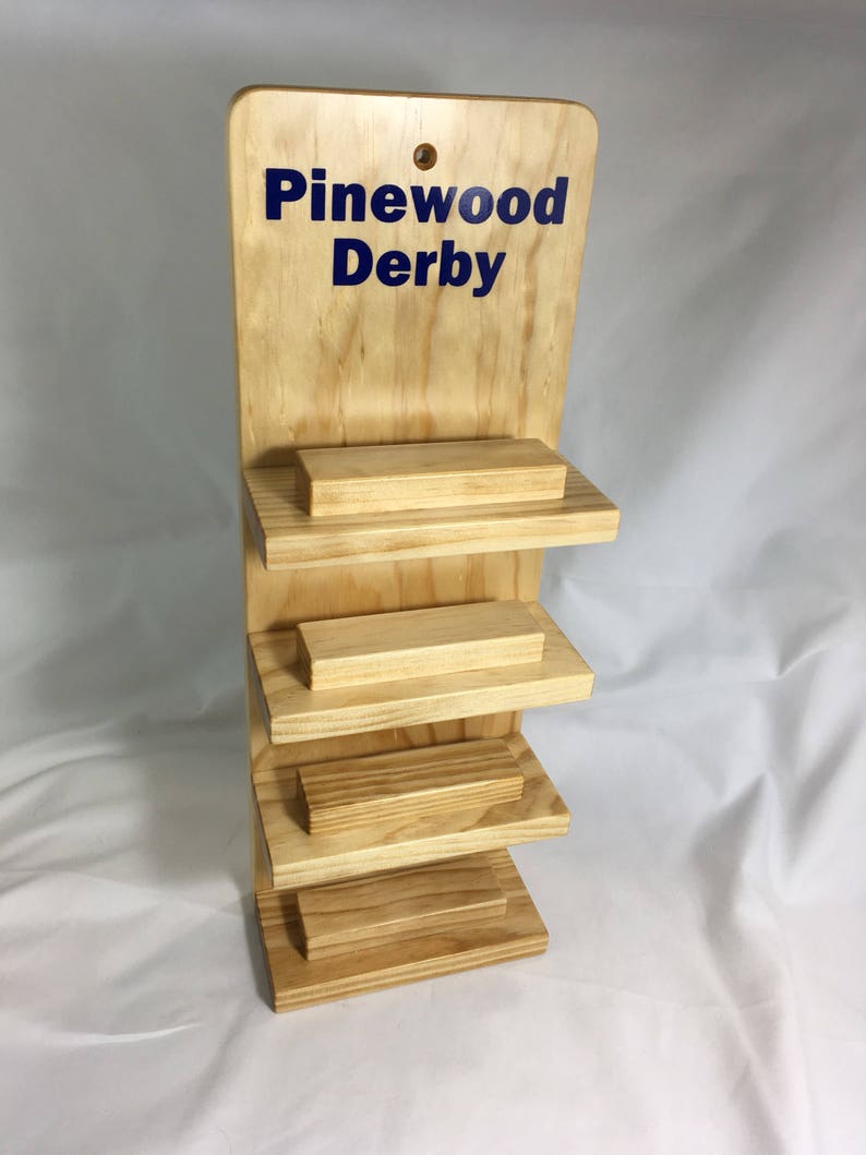 Four Shelf Display Pinewood Derby Car : Cubscout Girlscout - Etsy