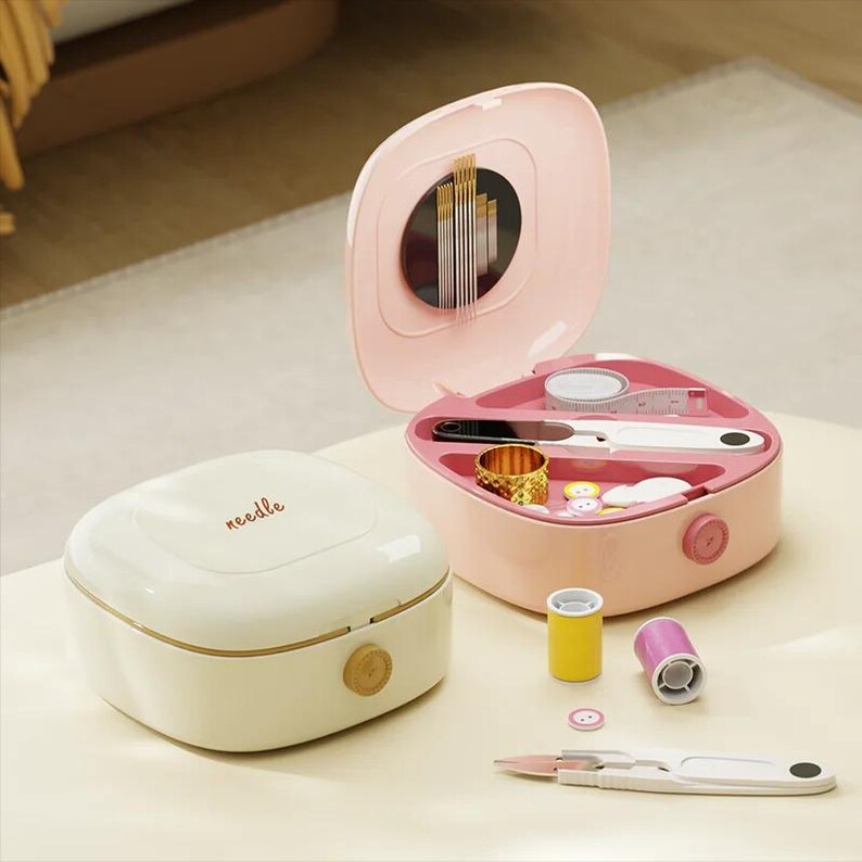 Magnetic Portable Sewing Kit: Handheld Needle Thread Box for Travel ...
