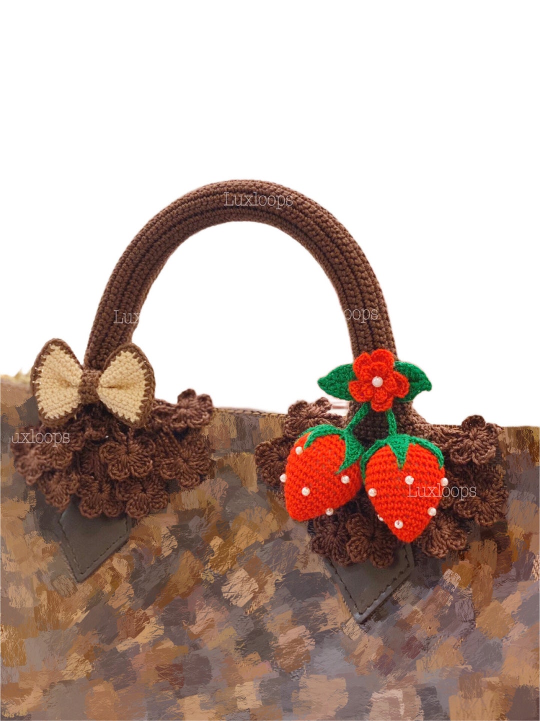 Crochet Handle Cover for Speedy, Alma, Alma BB. Crochet Bag Handle ...