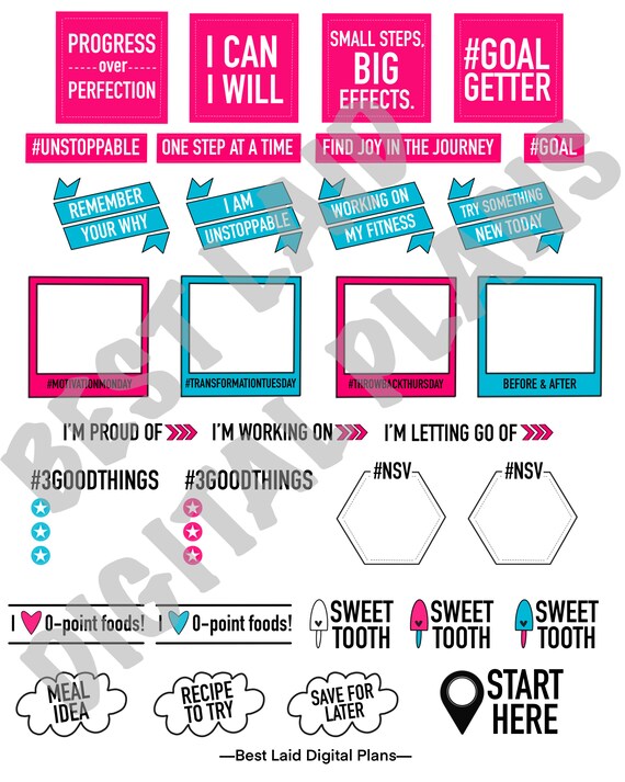 Pre-Cut Digital Stickers Individual Digital Planner Stickers GoodNotes ...