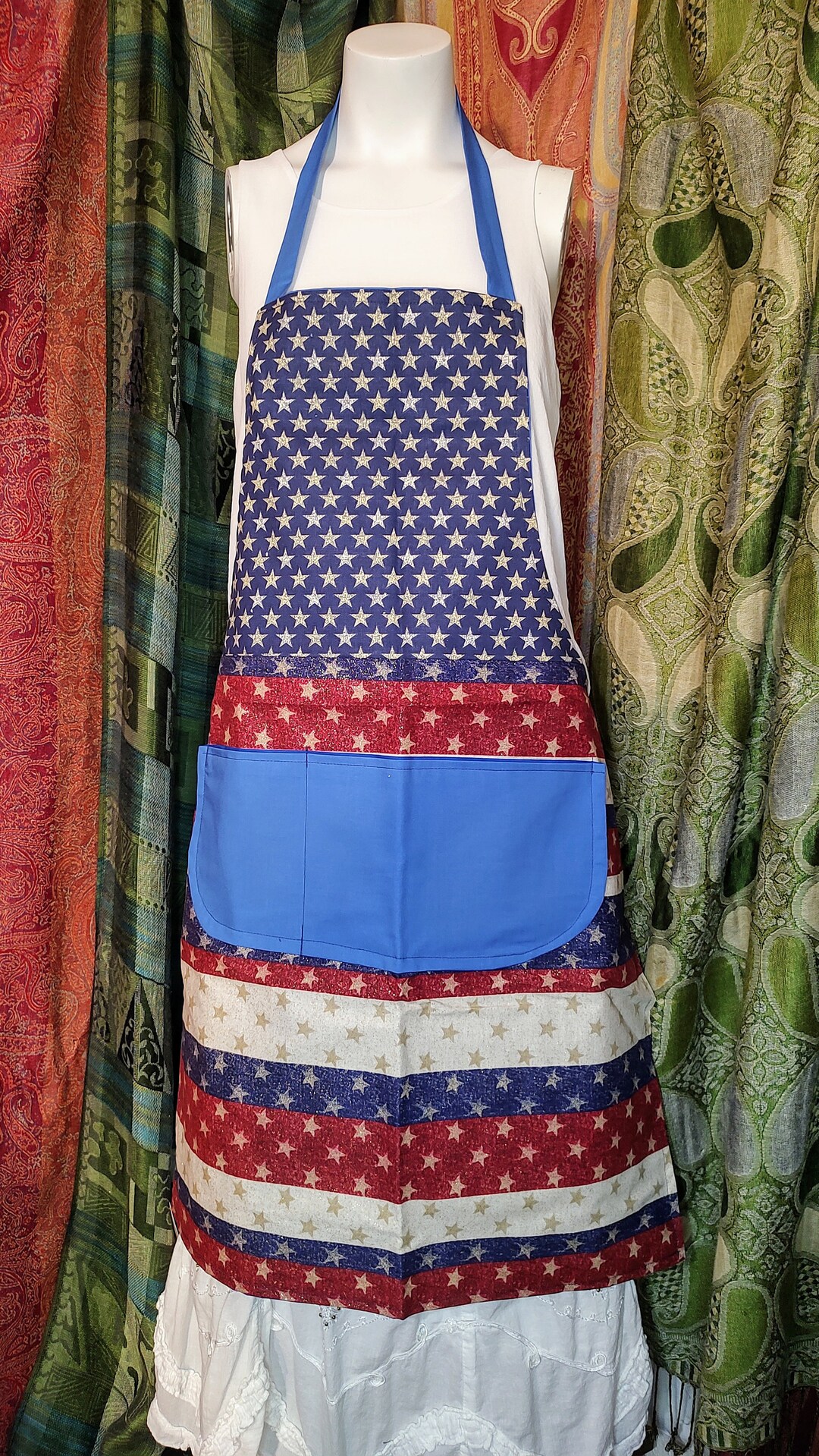 Apron *patriotic* Stars and Stripes - Etsy