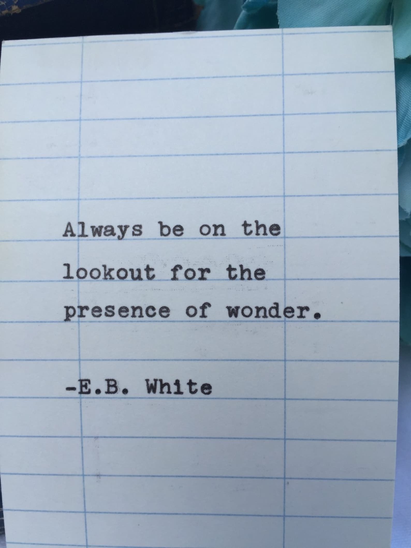 E.B. White Quote Hand Typed on Library Due Date Card- Inspiring Quote ...