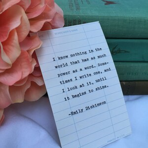 Emily Dickinson Typed Quote - I Know Nothing - Etsy
