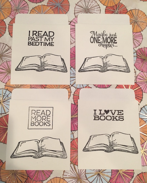 Library Card Pockets Book Themes Pair With a Quote Card 7 | Etsy