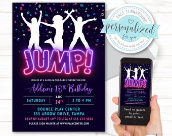 Jump Invitation Jump Invites Instant Download Jump - Etsy