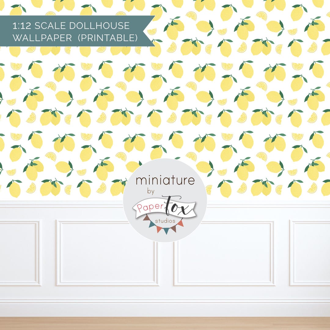 Dollhouse Miniature Wallpaper, Modern Dollhouse Wall Paper, Printable ...