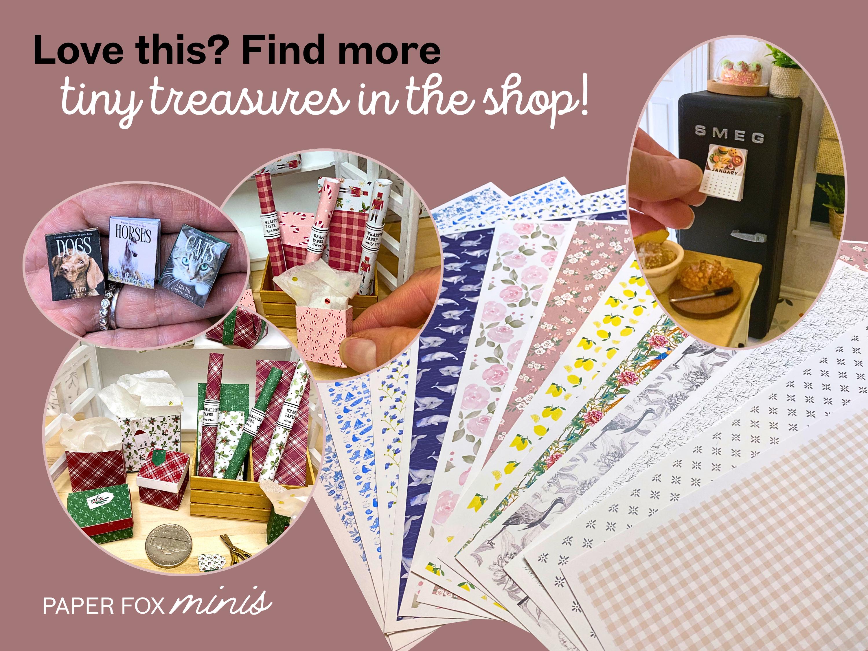 Dollhouse Miniature Wallpaper, Modern Dollhouse, Printable JPG and PDF ...