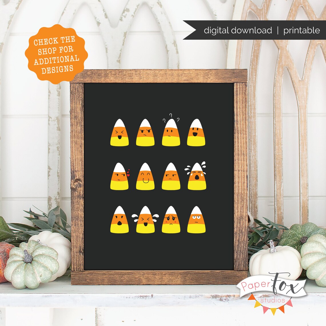 Cute Candy Corn Halloween Printables Halloween Decor | Etsy