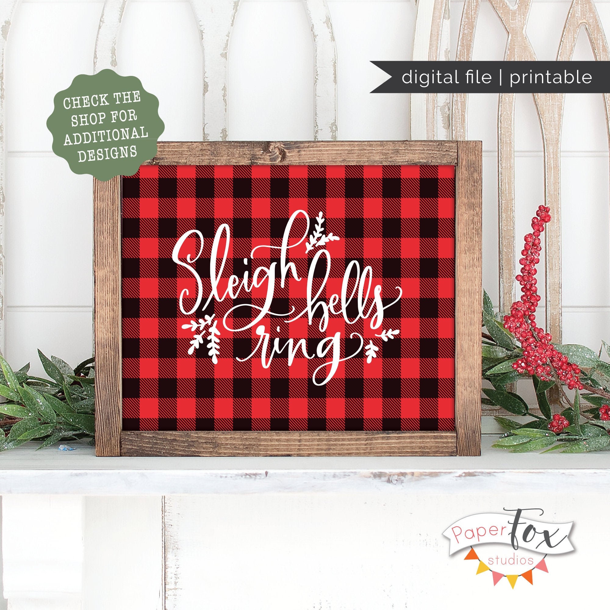 Buffalo Plaid Christmas Christmas Printables Buffalo Check | Etsy