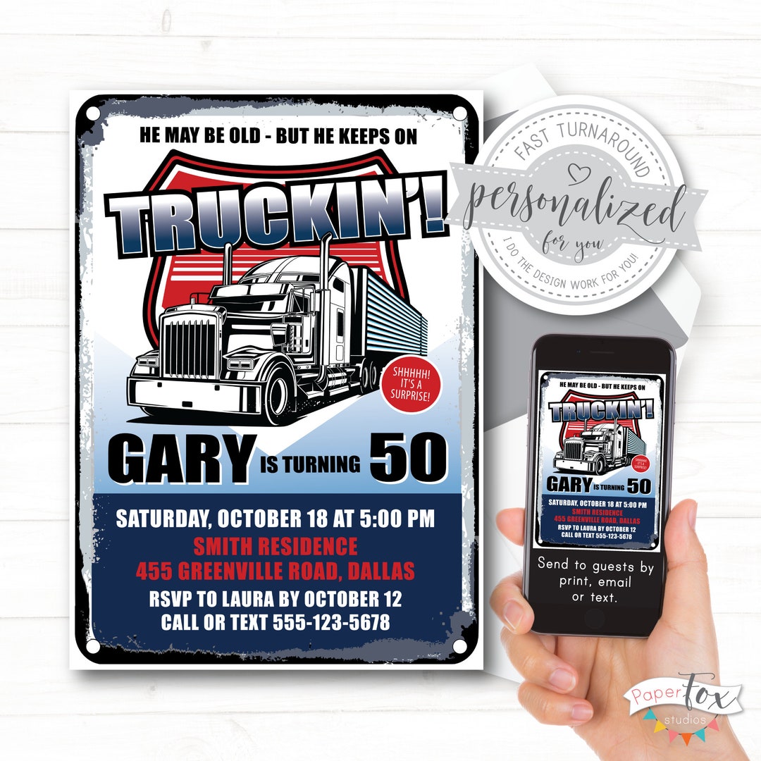 ANY Age, 60th Birthday Invitation, 50th, 65th. Invitation for Men ...