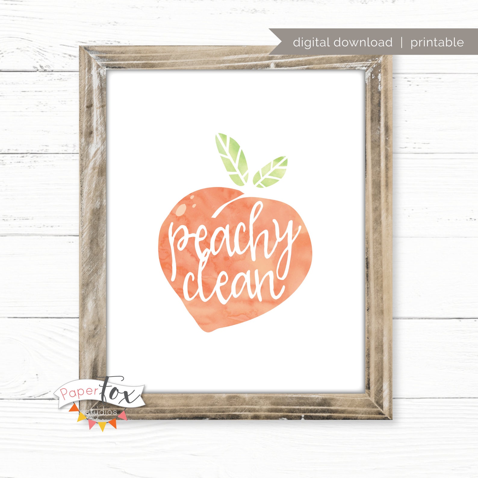 Peachy Clean Printable Farmhouse Wall Art Peachy Clean | Etsy