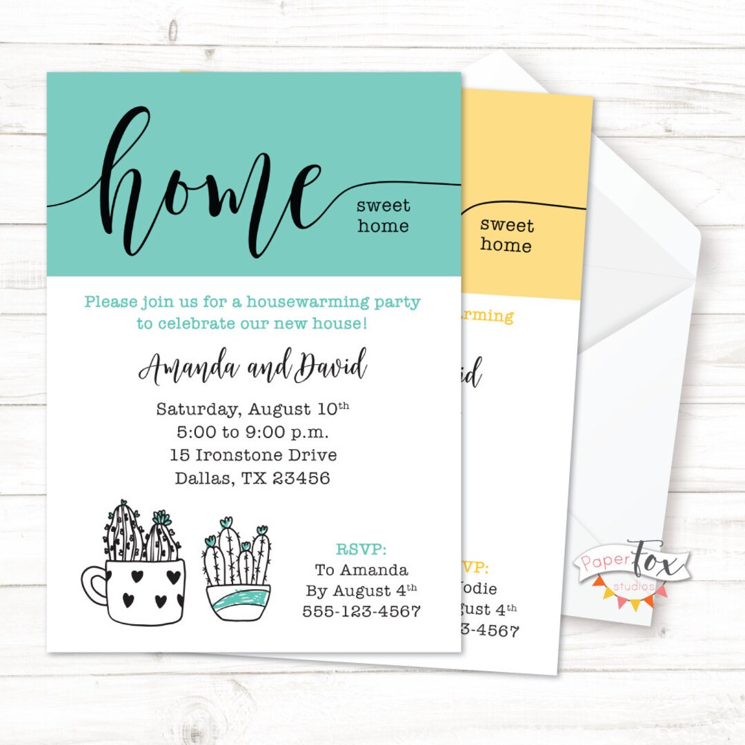 Boho Housewarming Party Invitation, Digital Invitation for Print/email ...