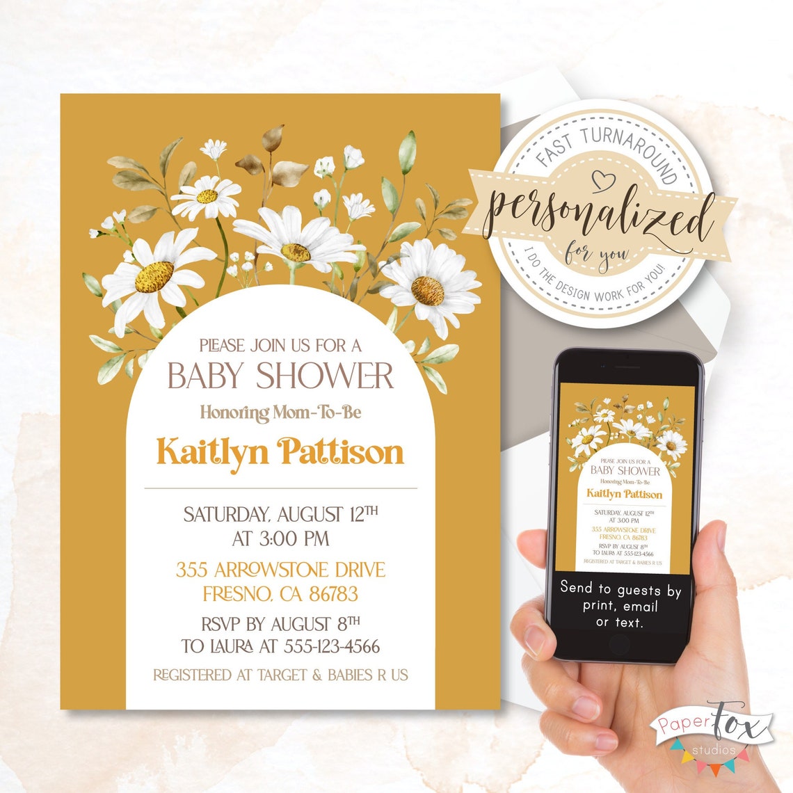 Boho Baby Shower Invitation Boho Arch Bohemian Baby Shower - Etsy