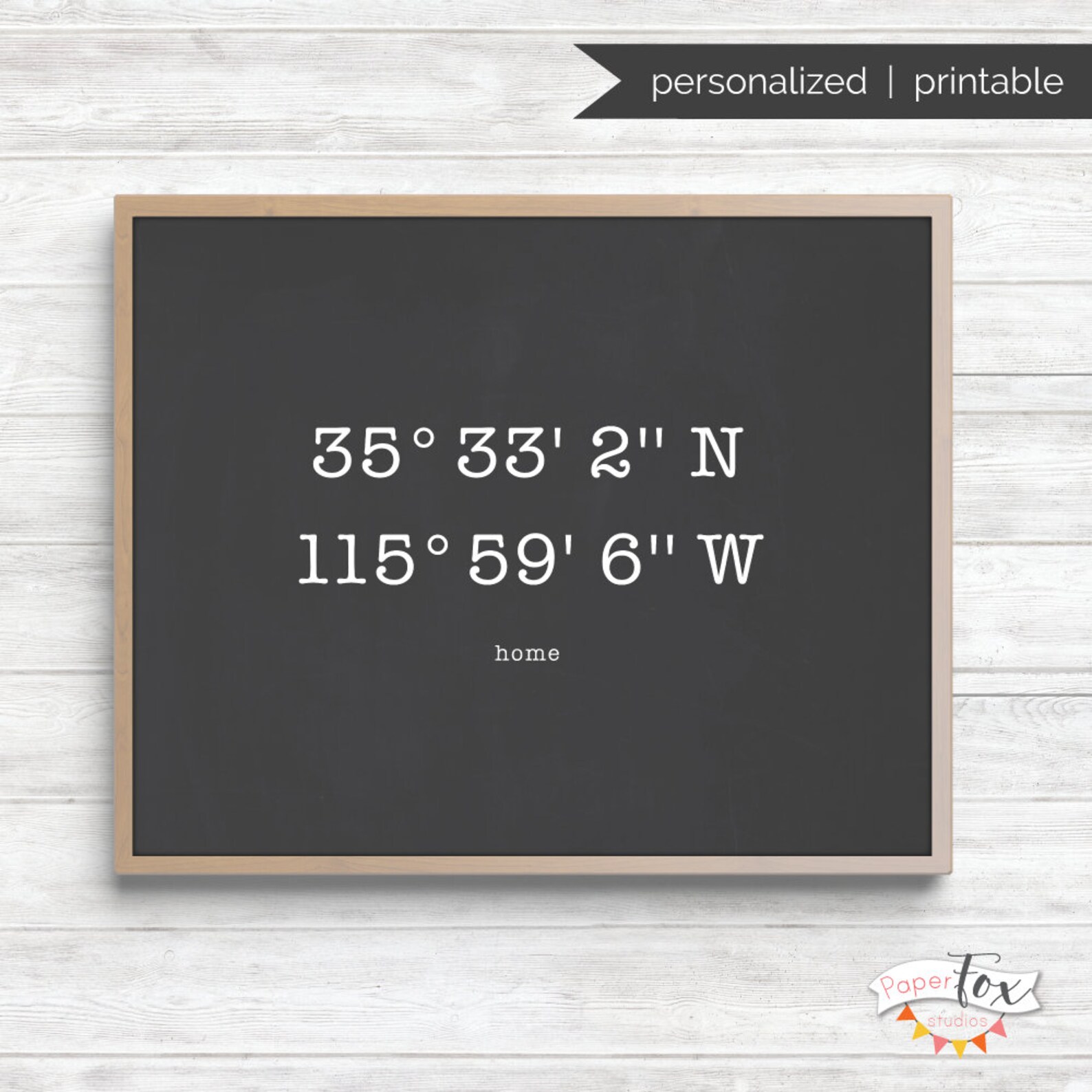 Printable GPS Coordinates Sign JPG GPS Coordinates Gift - Etsy Canada