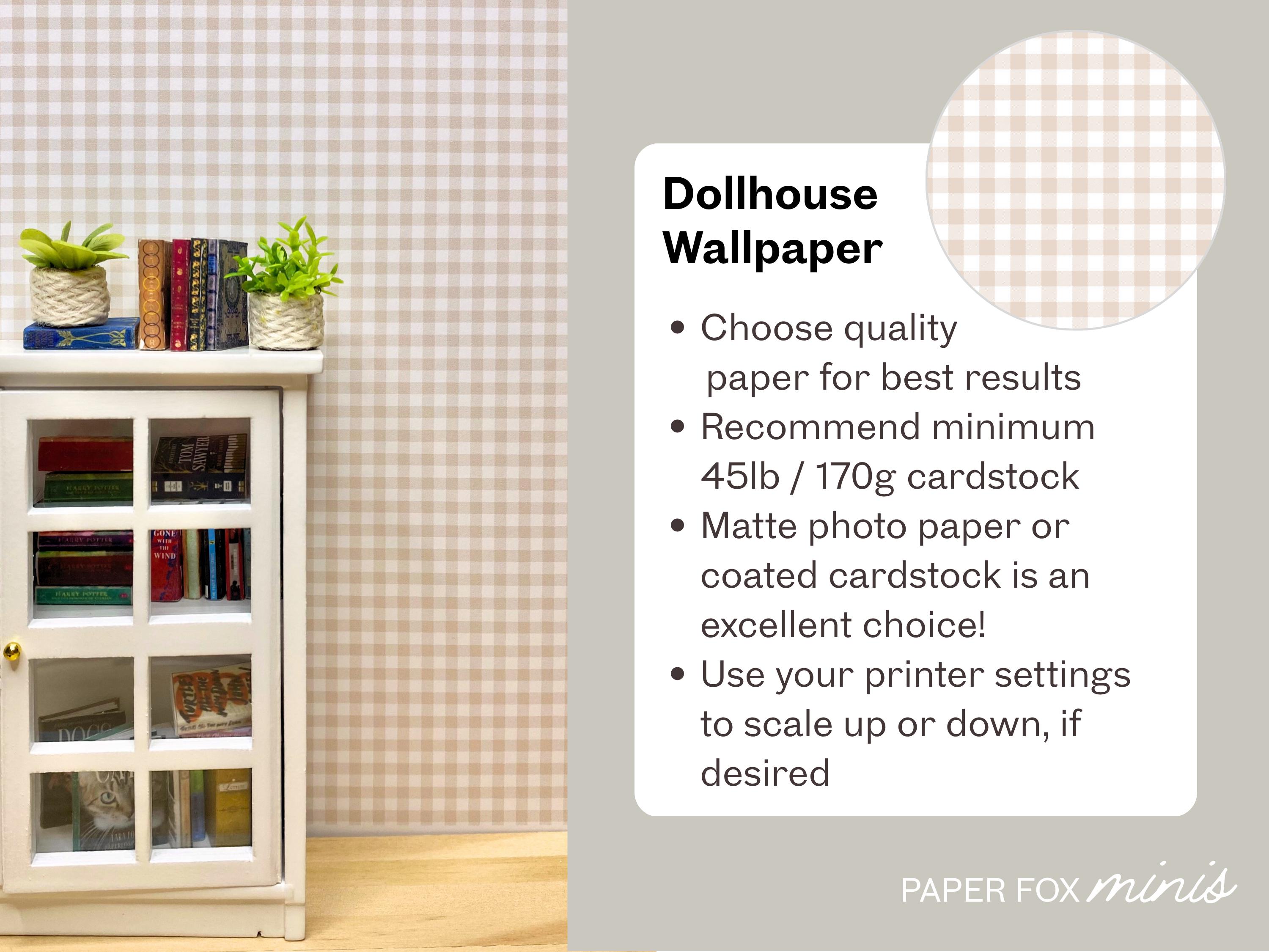 Dollhouse Miniature Wallpaper, Modern Dollhouse, Printable JPG and PDF ...