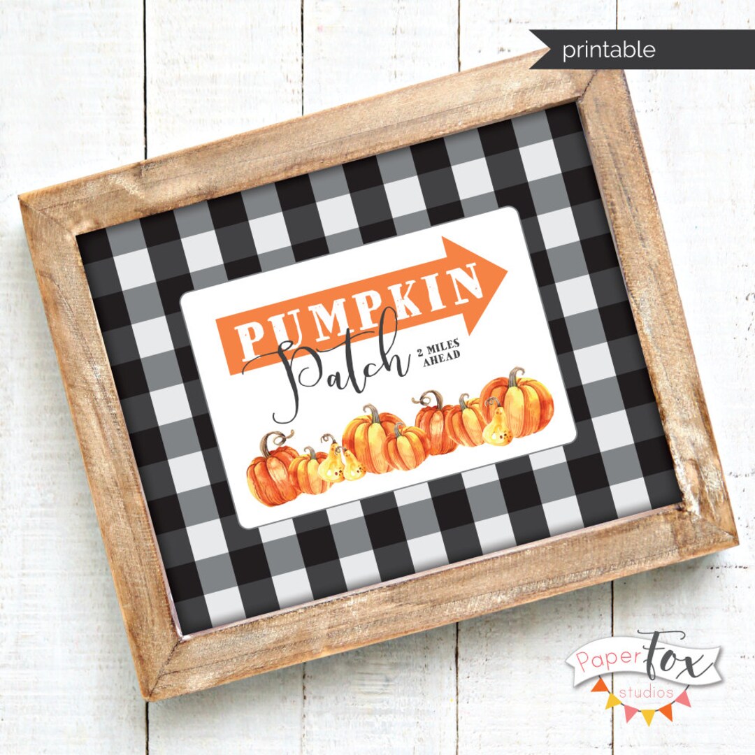 Pumpkin Patch Sign, Fall Decor, Fall Printable, Rustic Fall Decor ...
