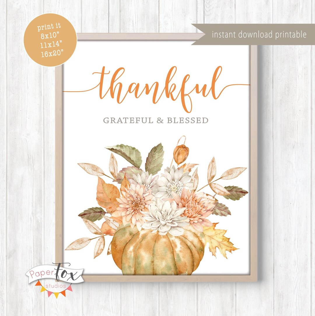 Fall Printable Sign, Fall Decor, Fall Printable, Thanksgiving Printable ...