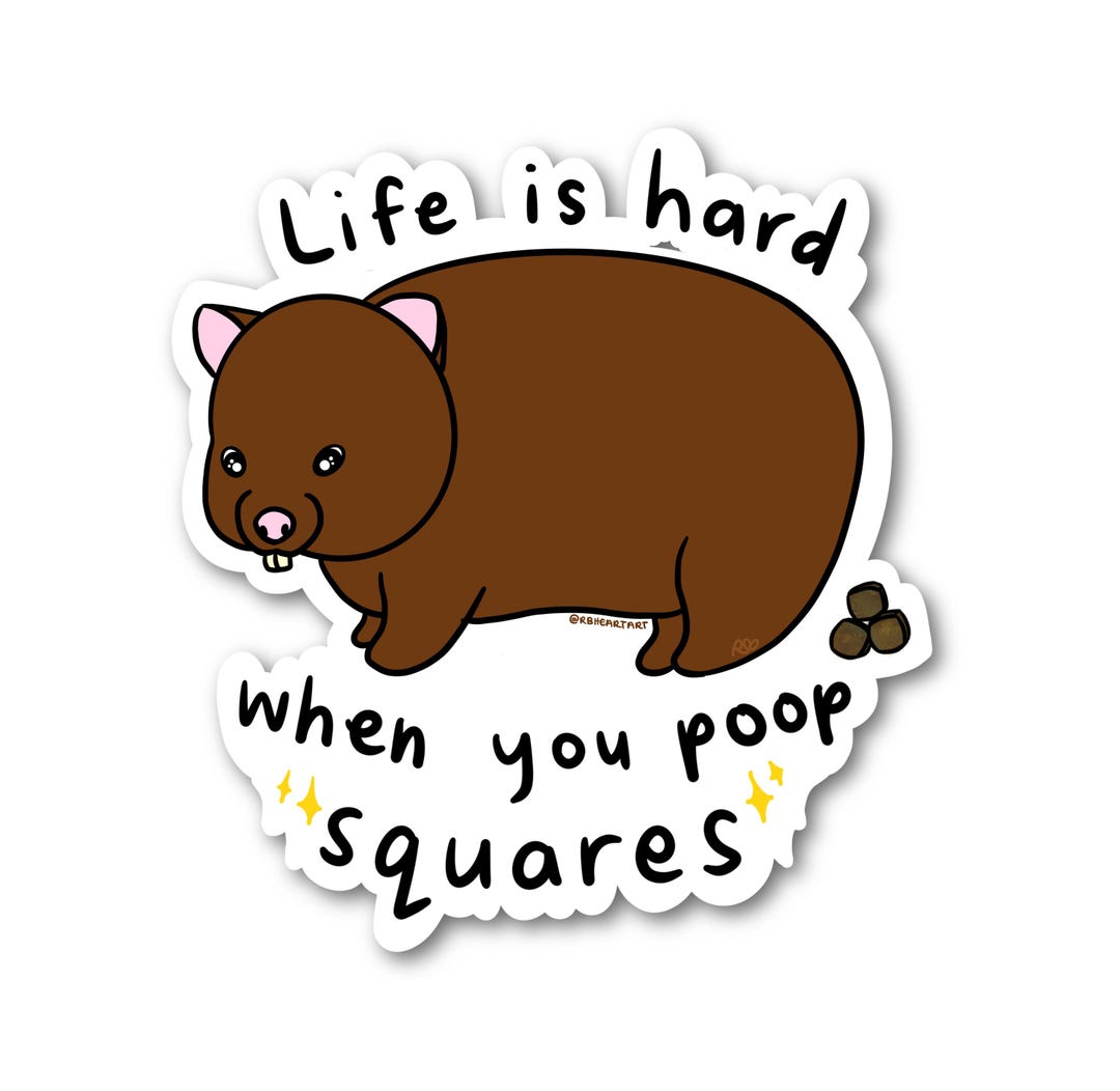 Funny Wombat Sticker - Etsy