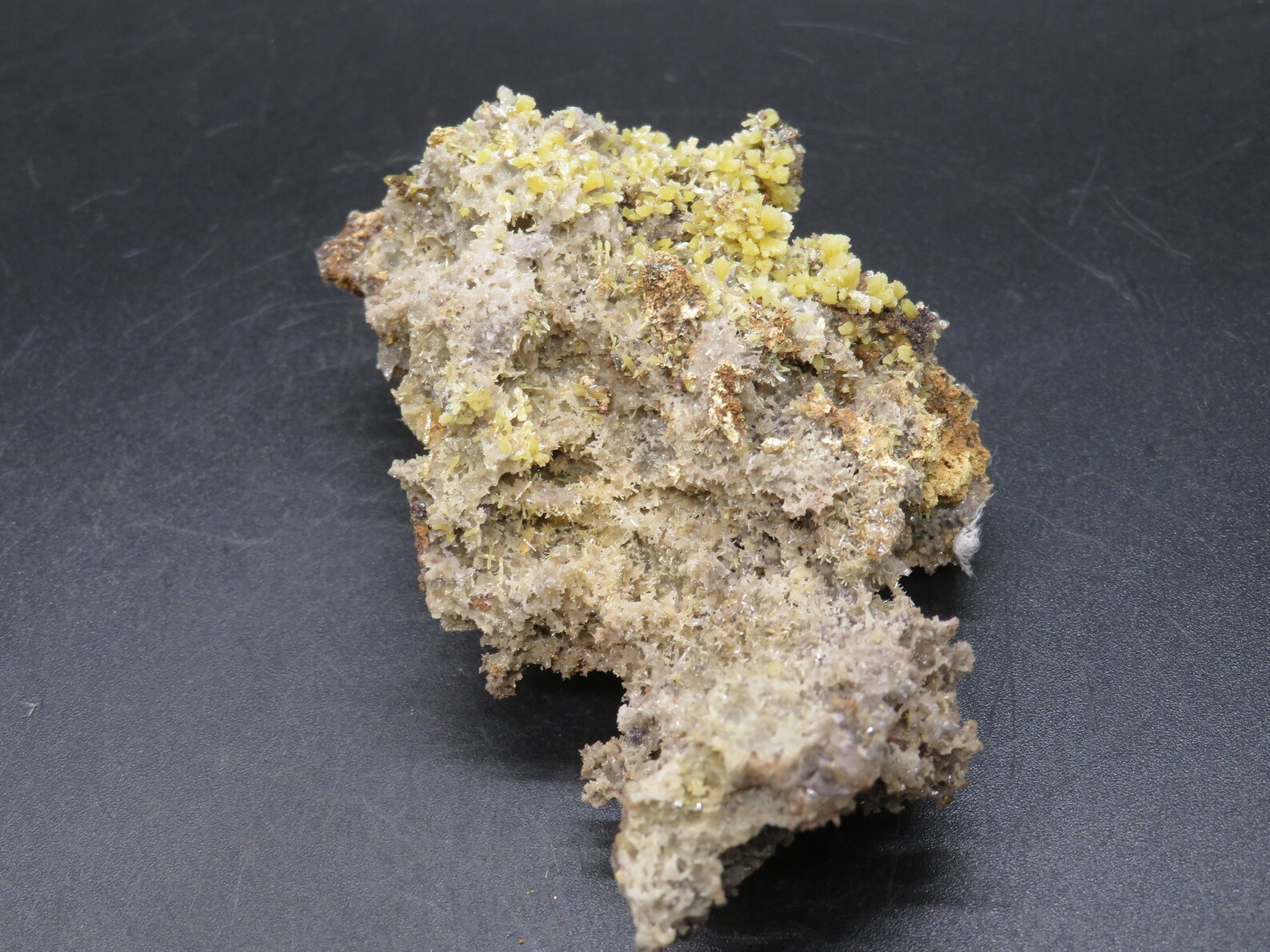 Green Mimetite on Goethite - Mapimi, Mexico - Minitature Mineral ...