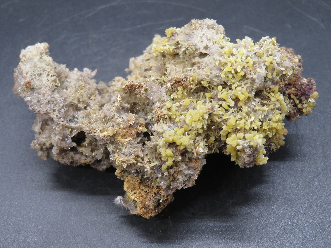 Green Mimetite on Goethite - Mapimi, Mexico - Minitature Mineral ...
