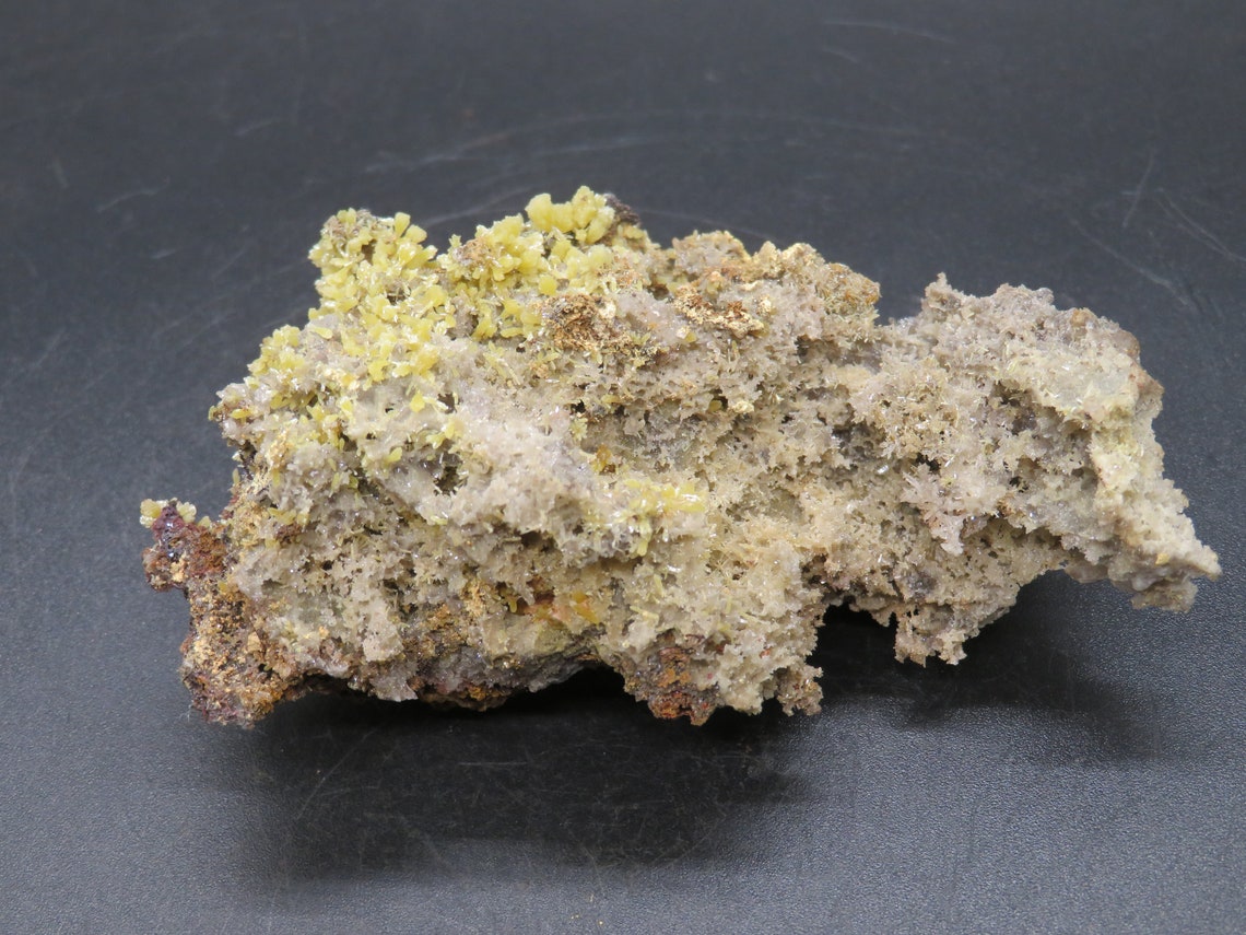 Green Mimetite on Goethite - Mapimi, Mexico - Minitature Mineral ...
