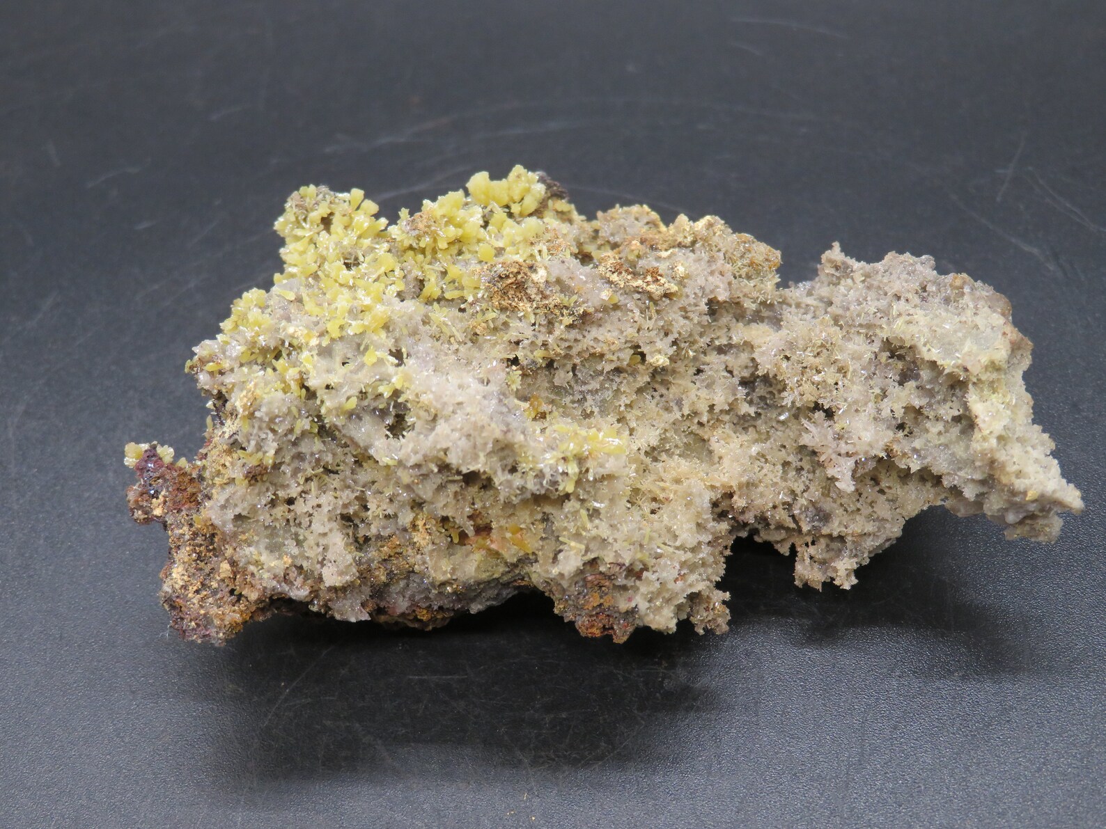 Green Mimetite on Goethite - Mapimi, Mexico - Minitature Mineral ...